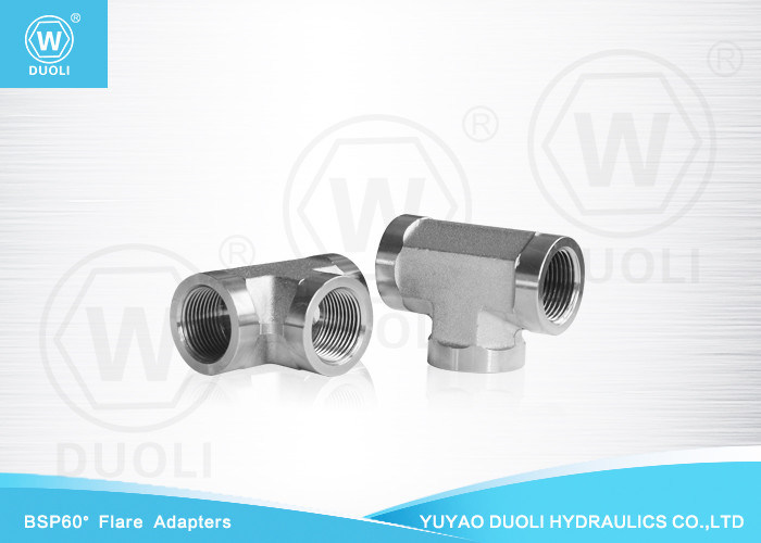 Carbon Steel Female BSPT Thread Pipe Fittings Tee Adapter 3 Way ...