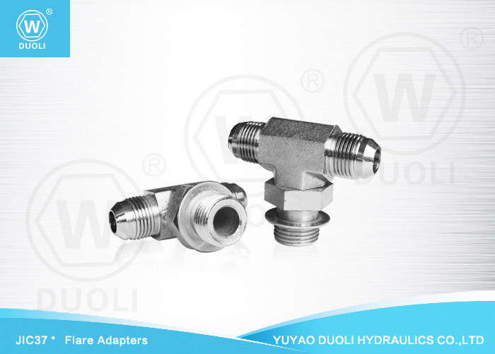 Tee Male 37° Cone Hydraulic JIC Flare Fittings BSP Male Adjustable Lock ...